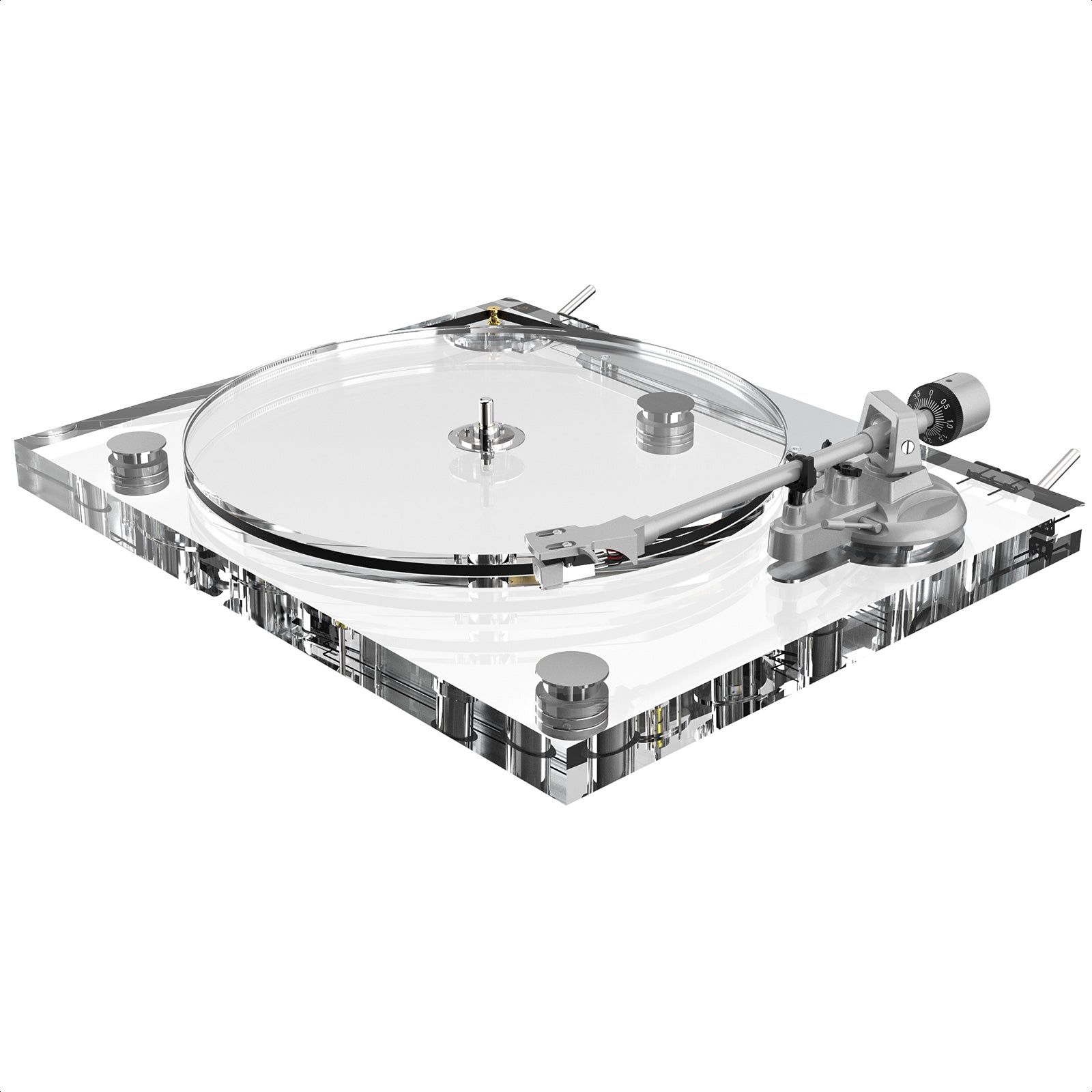 Audio Keeper | ICE1-V2 Transparent Acrylic Hi-Fi Bluetooth Turntable