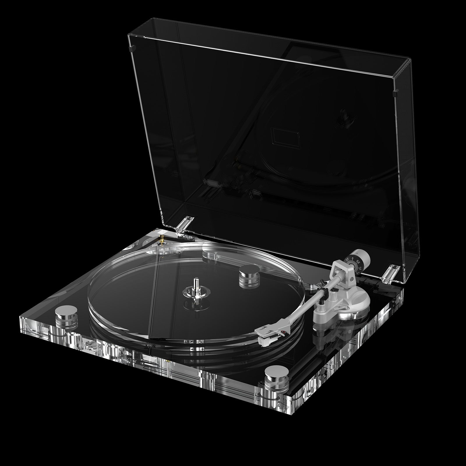 Audio Keeper | ICE1-V2 Manual Belt Drive Acrylic Bluetooth Turntable