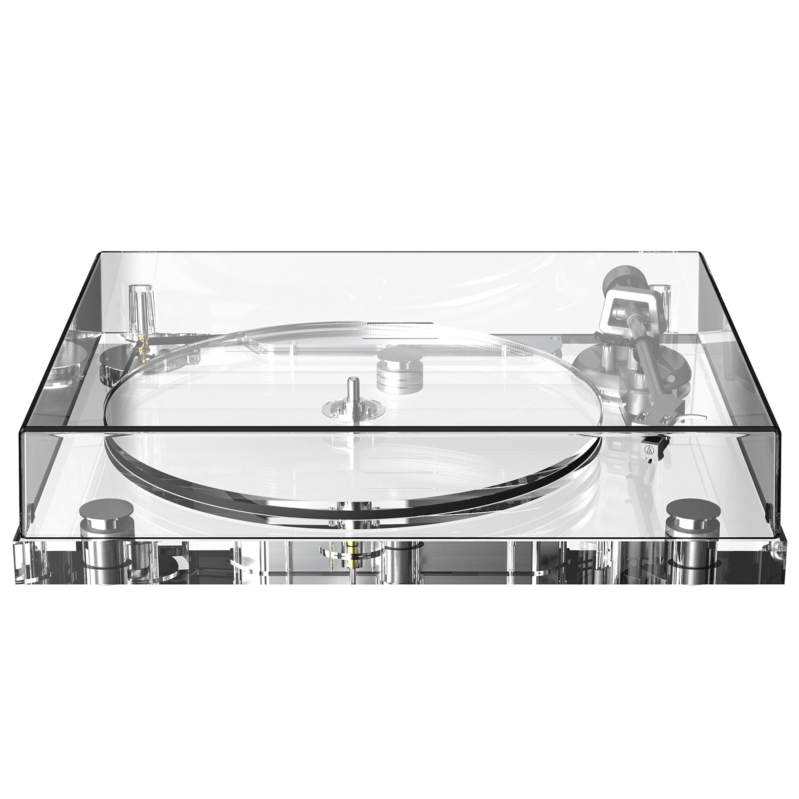 Audio Keeper | Genesis-V2 Transparent Hi-Fi Bluetooth Vinyl Turntable