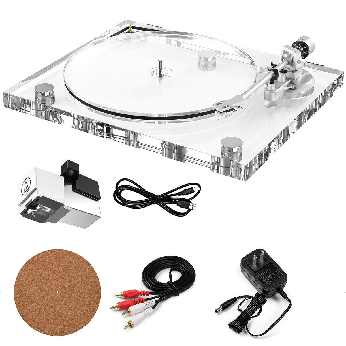 Audio Keeper | ICE1-V2 Acrylic Bluetooth Vinyl Turntable – Hi-Fi Sound